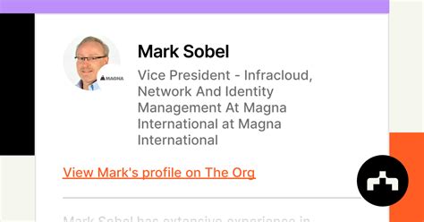 Mark Sobel Vice President Infracloud Network And Identity Management At Magna International