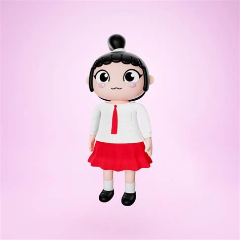 Premium Photo 3d Character Chibi