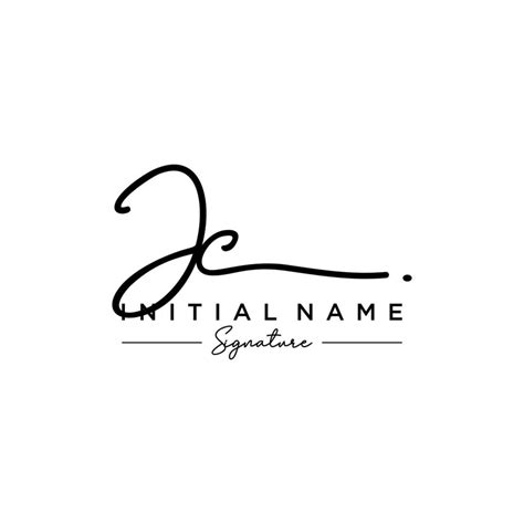 Letter Jc Signature Logo Template Vector 20371924 Vector Art At Vecteezy
