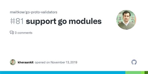 Support Go Modules Issue Mwitkow Go Proto Validators GitHub
