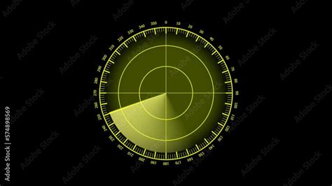 Rader Hud Technology Rotated Animated Object Location Detection Technology And Signal Waves