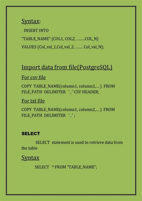 Sql Command Reference Pdf Connect 4 Techs