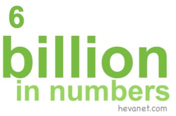 6 Billion In Numbers