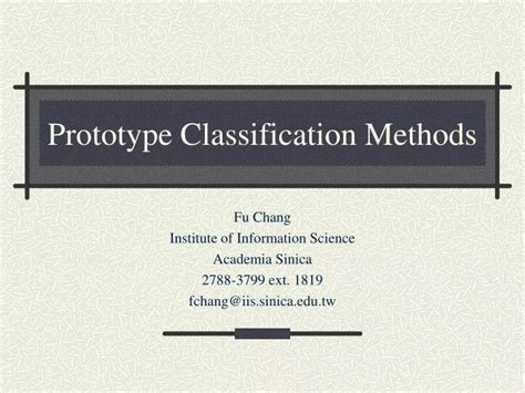 Ppt Prototype Classification Methods Powerpoint Presentation Free