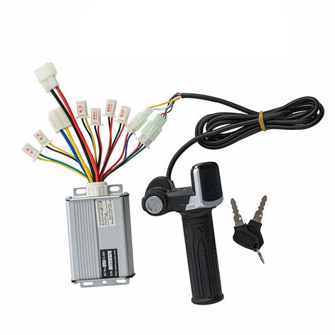 브러시드 컨트롤러 스로틀 그립 키트 전기 스쿠터 전기 자전거 컨트롤러 개조 세트 24v 36v 48v 250w