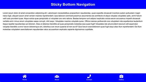 Responsive Bottom Navigation