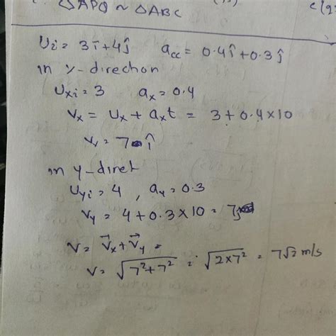 a particle has an initial velocity of 3vec i 4vec j and an
