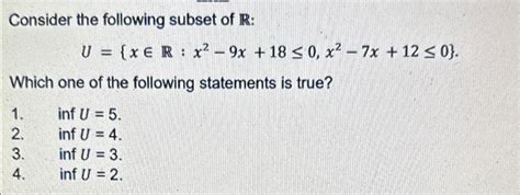 solved consider the following subset of r