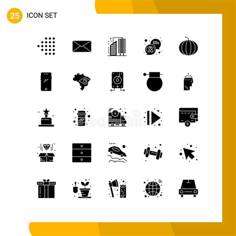 Stock Vector Icon Pack Of 25 Line Signs And Symbols For Watermelon
