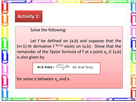 Taylors Theorem Pptx Taylors Theorem Pptx