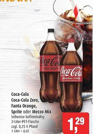 Coca Cola Coca Cola Zero Fanta Orange Sprite Oder Mezzo Mix Angebot