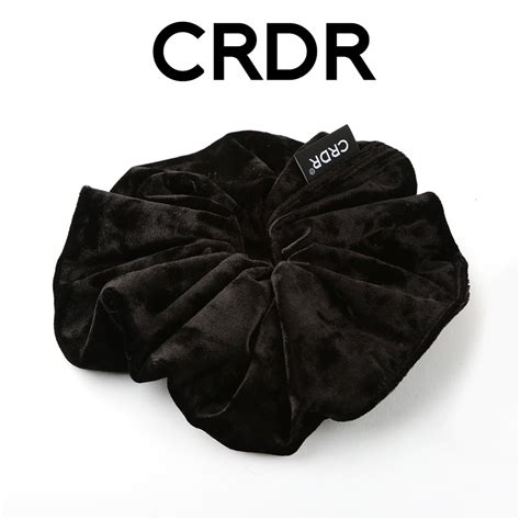 크리아도르 블랙 벨벳 빅 스크런치 곱창머리끈 헤어슈슈 위시버킷