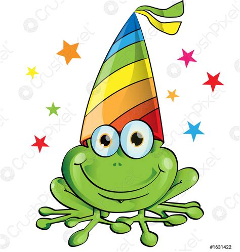 Crazy Frog Party Cartoon On White Background Stock Vector 1631422 Crushpixel