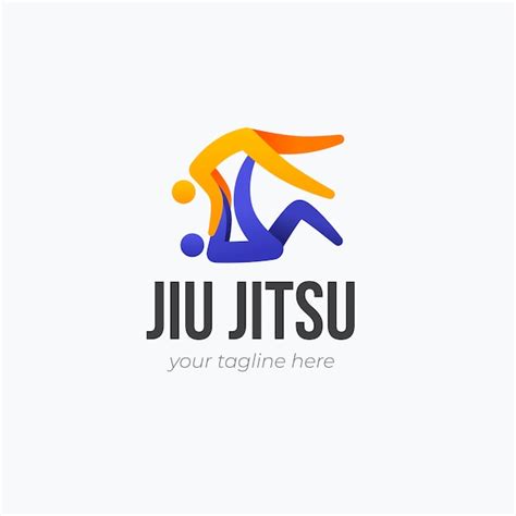 Free Vector Gradient Jiu Jitsu Logo Design
