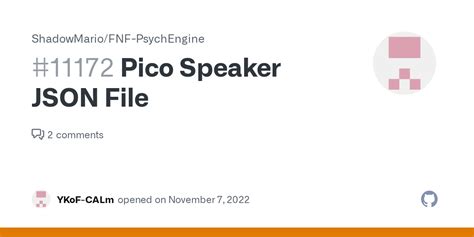 Pico Speaker JSON File Issue 11172 ShadowMario FNF PsychEngine