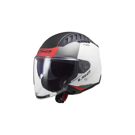 Casco Jet Ls2 Copter Ii Urbane Bianco Rosso Opaco Motorcycle Soul