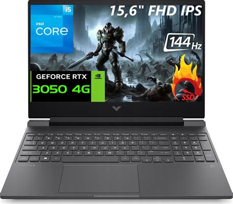 Gaming HP Victus i5-12450H 15,6' 144Hz DDR4 16GB SSD 512GB RTX 3050 W11 ...