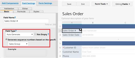 Auto Generated Field Values