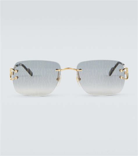 Cartier Eyewear Collection Monogram Rectangular Sunglasses Cartier