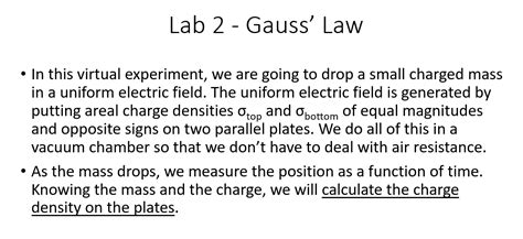 Lab 2 Gauss Law In This Virtual Experiment We