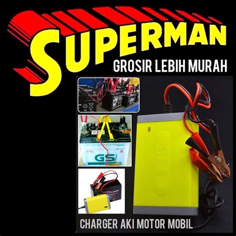 Jual P Alat Charger Aki Motor Mobil V Volt Cas Accu Portable