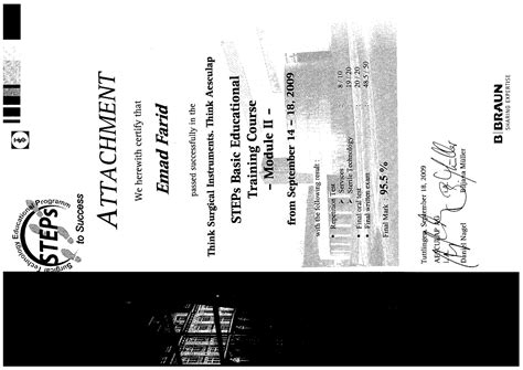 Aesculap Steps Course Module Ii Passing Certificate Ppt