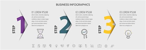 3 단계 레이블 숫자 아이콘벡터 인포그래픽 다이어그램 차트 웹 배너 워크플로 레이아웃 프레젠테이션에 사용되는 타임라인 차트에 대한 스톡 벡터 아트 및 기타 이미지 Istock