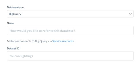 connect a bigquery external data source get help metabase discussion