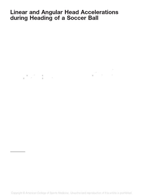 Linear And Angular Head Accelerations During 23 Pdf Acceleration Euclidean Vector