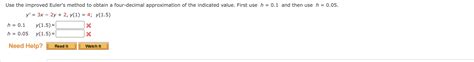 solved use the improved euler s method to obtain a