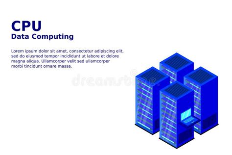 Data Center Cloud Database Concept Of Big Data Processing Center Hosting Server Or Data