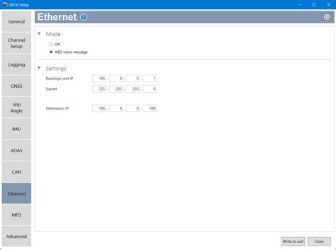 Ethernet Racelogic Support Centre