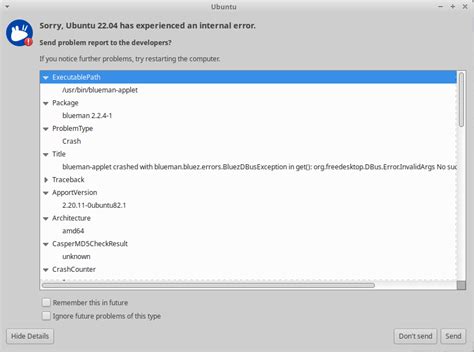Sorry Ubuntu 2204 Has Experienced An Internal Error Error R