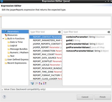 Jasper Reports Use Fields As Default Value Expression For Parameters
