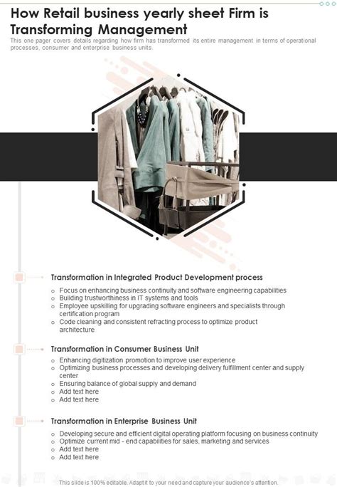 How Retail Business Yearly Sheet Firm Is Transforming Management One Pager