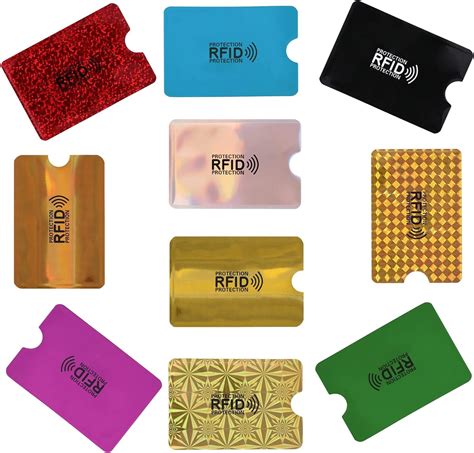 Schembo 16 Rfid Blocking Sleeves Set 12 Colorful Credit