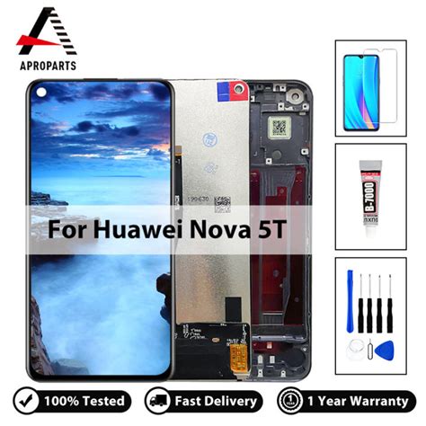 High Quality LCD For Huawei Nova T Display Touch Screen Digitizer Assembly With Frame