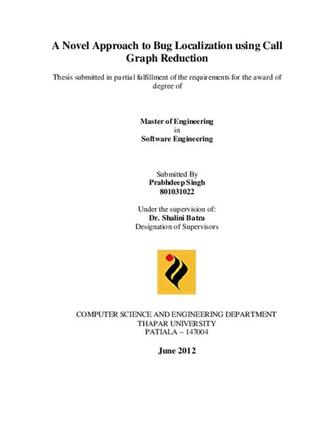Pdf A Novel Approach To Bug Localization Using Call Graph Reduction
