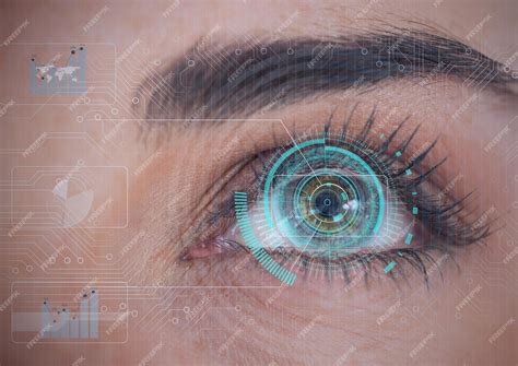 Premium Photo Round Scanner And Microprocessor Connections Against