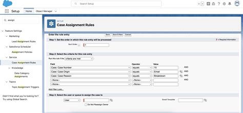 how to create salesforce assignment rules advanced communities