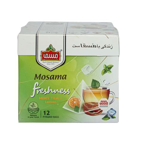 Mosama Freshness Herbal Drink Mint And Lemon 12 Pyramid Bags Avesta