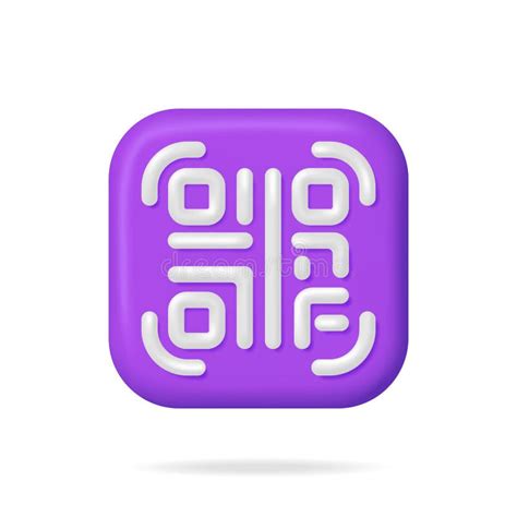 3d Qr Code Icon Isolated Stock Vector Illustration Of Render 310050935