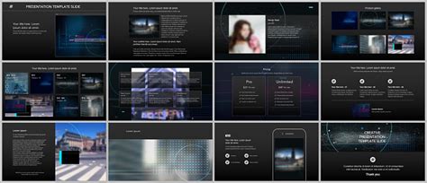 웹 사이트 디자인 프리젠 테이션 포트폴리오를위한 벡터 템플릿 트렌디 한 기술 디자인 현대 전기 음악 프리젠 테이션 슬라이드 전단지 전단지 전단지 브로셔 커버 연례 보고서를