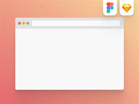 Flat Browser Mockup Free Sketch Freebie Supply