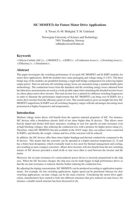 Pdf Sic Mosfets For Future Motor Drive Applications Dokumen Tips