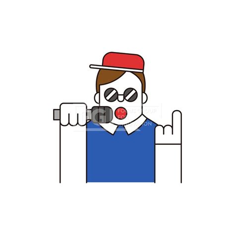 Ill161 프리진 일러스트 생활 사람 Ill161 캐릭터아이콘 캐릭터 인물 손짓 상반신 손가락 핸드모션