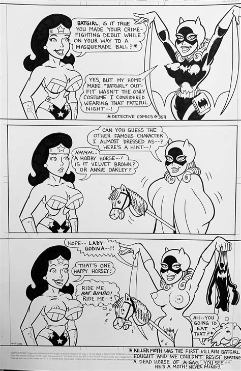 Rule 34 Batgirl Batman Series Black And White Boobs Breasts Cape