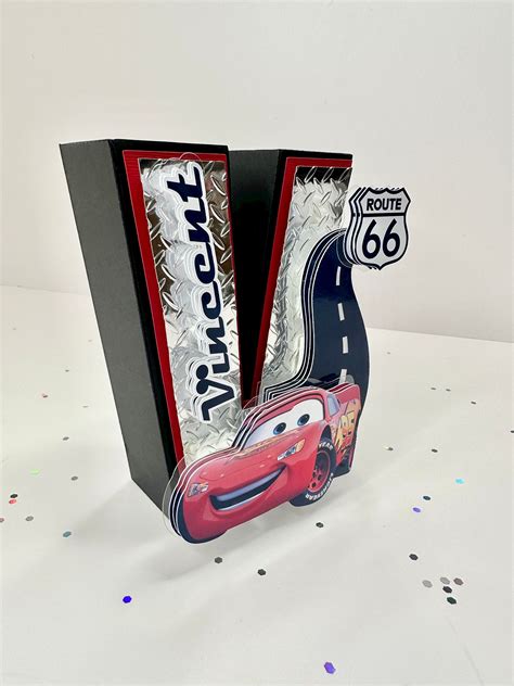 Cars 3d Letter Mcqueen 3d Letter Cars Birthday Party Disney Cars