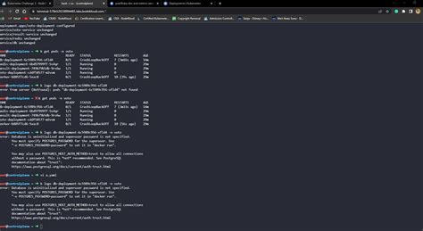 Kubernetes Challenge 3 Lab Not Completing Postgres Error Kubernetes