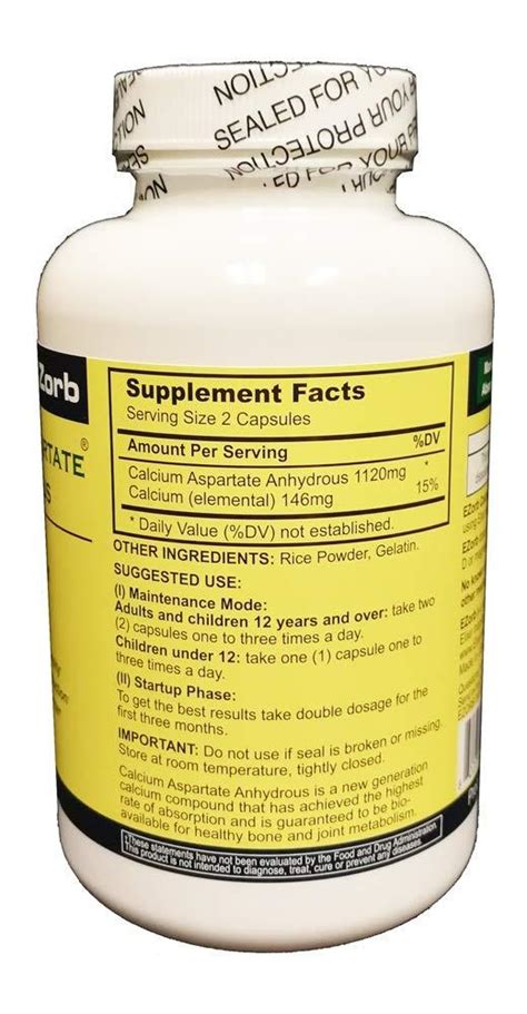 Ezorb Calcium 180 Capsules For Bone Joint Muscle Health Buy Now With Express International